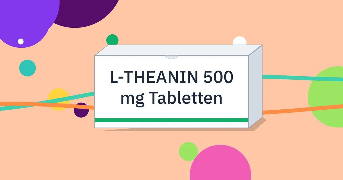 Symbolbild: Packung mit der Aufschrift L-THEANIN 500 mg Tabletten (PZN 12408456) – Verfügbarkeit und Bezug in Apotheken in Frankfurt am Main