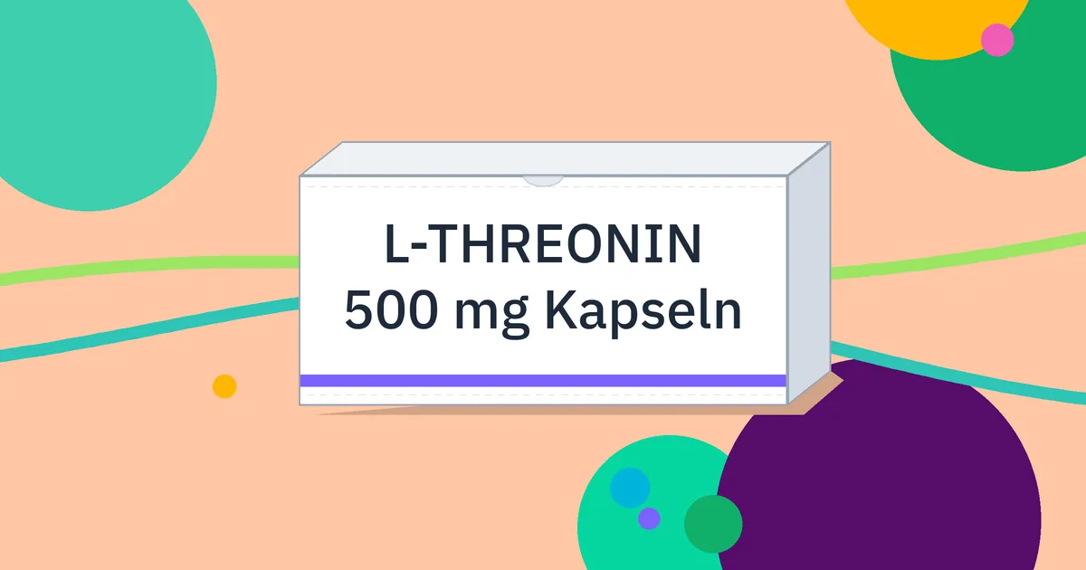 Symbolbild: Packung mit der Aufschrift L-THREONIN 500 mg Kapseln (PZN 09238312) – Verfügbarkeit und Bezug in Apotheken in Frankfurt am Main