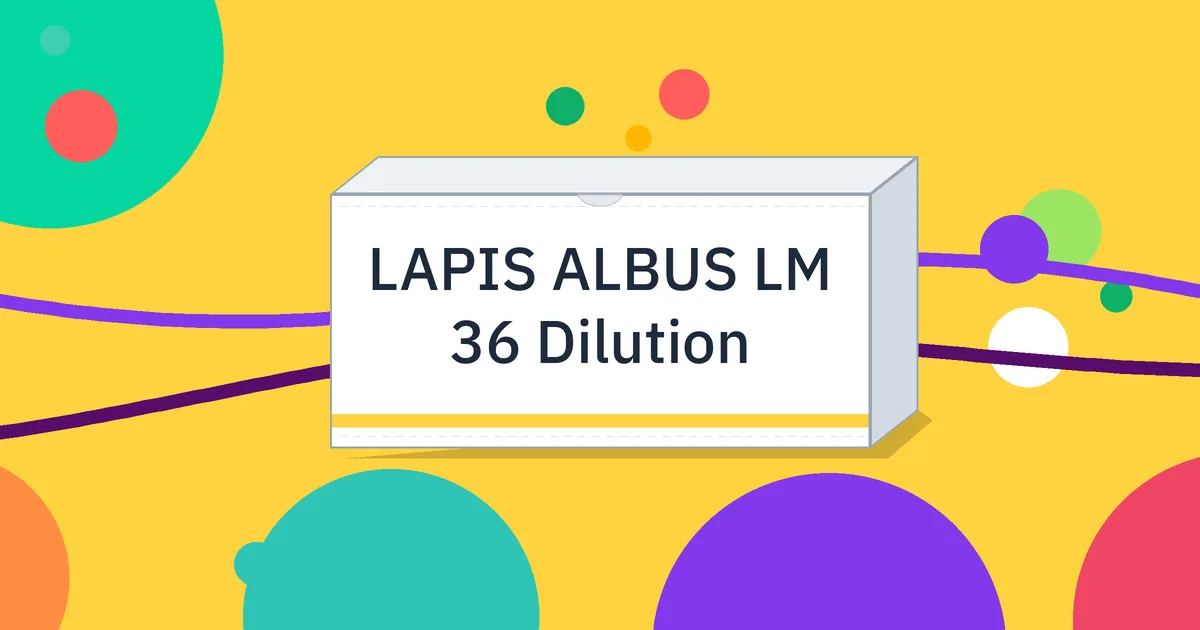 Symbolbild: Packung mit der Aufschrift LAPIS ALBUS LM 36 Dilution (PZN 13523372) – Verfügbarkeit und Bezug in Apotheken in Frankfurt am Main