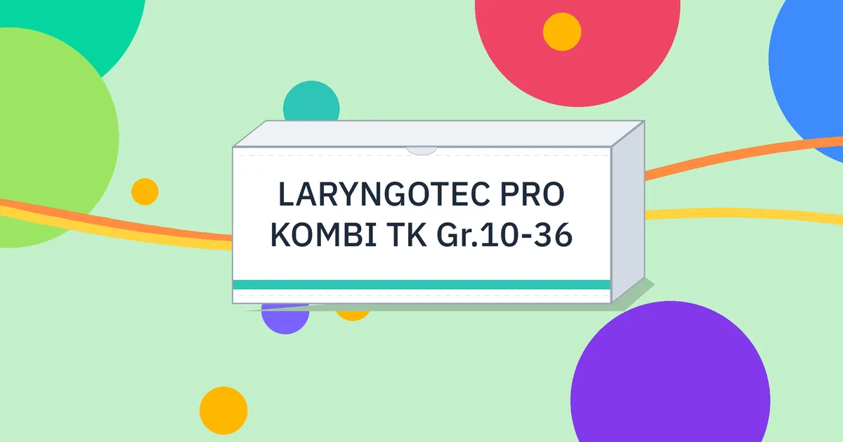 Symbolbild: Packung mit der Aufschrift LARYNGOTEC PRO KOMBI TK Gr.10-36 (PZN 16740963) – Verfügbarkeit und Bezug in Apotheken in Frankfurt am Main