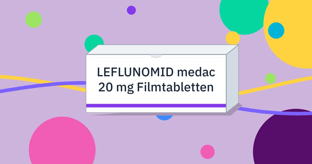 Symbolbild: Packung mit der Aufschrift LEFLUNOMID medac 20 mg Filmtabletten (PZN 20088907) – Verfügbarkeit und Bezug in Apotheken in Frankfurt am Main