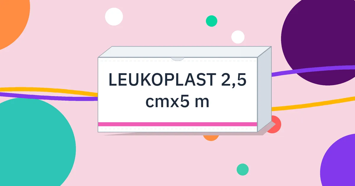 Symbolbild: Packung mit der Aufschrift LEUKOPLAST 2,5 cmx5 m (PZN 19799477) – Verfügbarkeit und Bezug in Apotheken in Frankfurt am Main