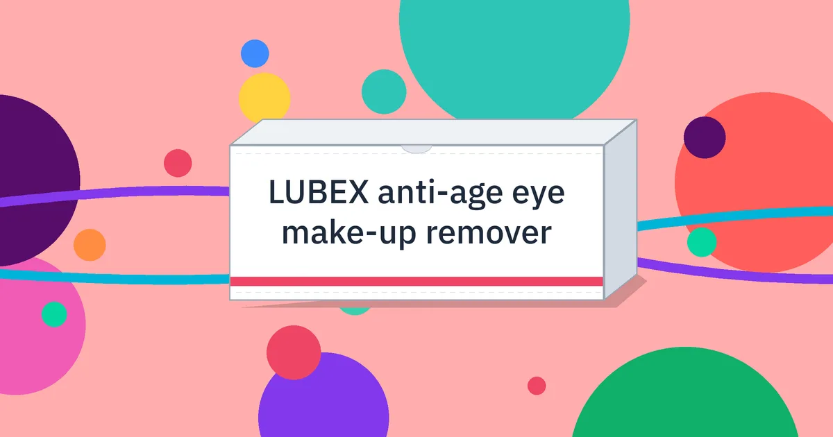 Symbolbild: Packung mit der Aufschrift LUBEX anti-age eye make-up remover (PZN 17889325) – Verfügbarkeit und Bezug in Apotheken in Frankfurt am Main