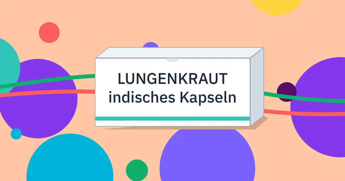 Symbolbild: Packung mit der Aufschrift LUNGENKRAUT indisches Kapseln (PZN 03157883) – Verfügbarkeit und Bezug in Apotheken in Frankfurt am Main