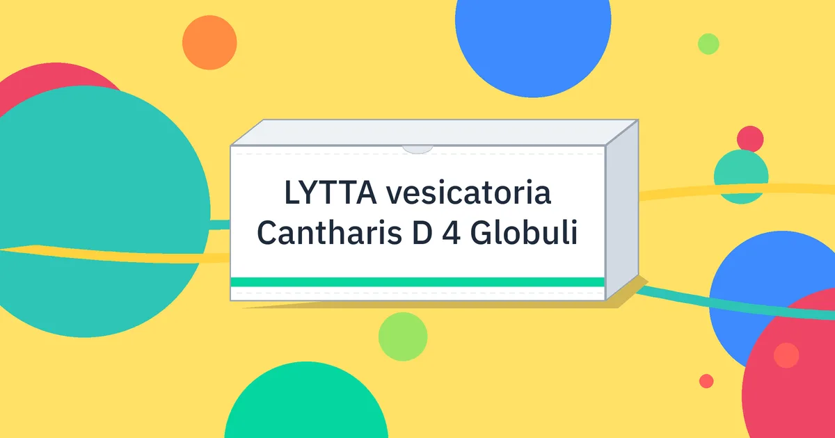 Symbolbild: Packung mit der Aufschrift LYTTA vesicatoria Cantharis D 4 Globuli (PZN 13361900) – Verfügbarkeit und Bezug in Apotheken in Frankfurt am Main