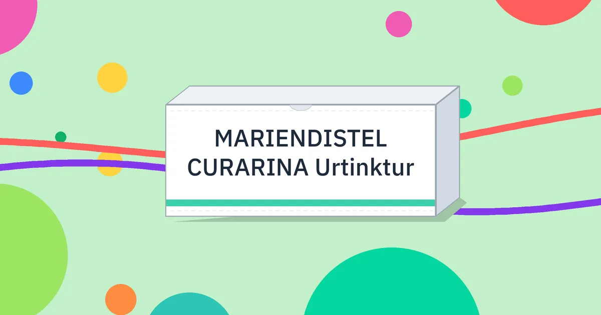 Symbolbild: Packung mit der Aufschrift MARIENDISTEL CURARINA Urtinktur (PZN 03024656) – Verfügbarkeit und Bezug in Apotheken in Frankfurt am Main