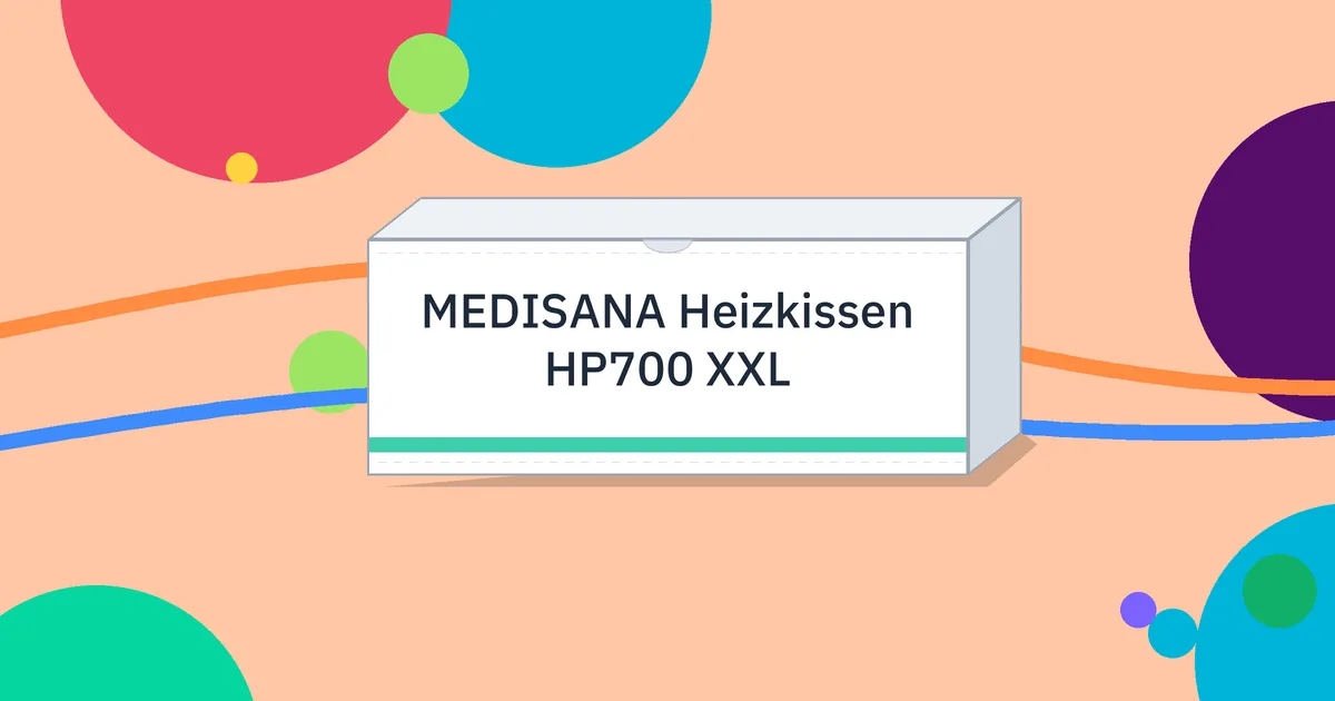 Symbolbild: Packung mit der Aufschrift MEDISANA Heizkissen HP700 XXL (PZN 20835020) – Verfügbarkeit und Bezug in Apotheken in Frankfurt am Main