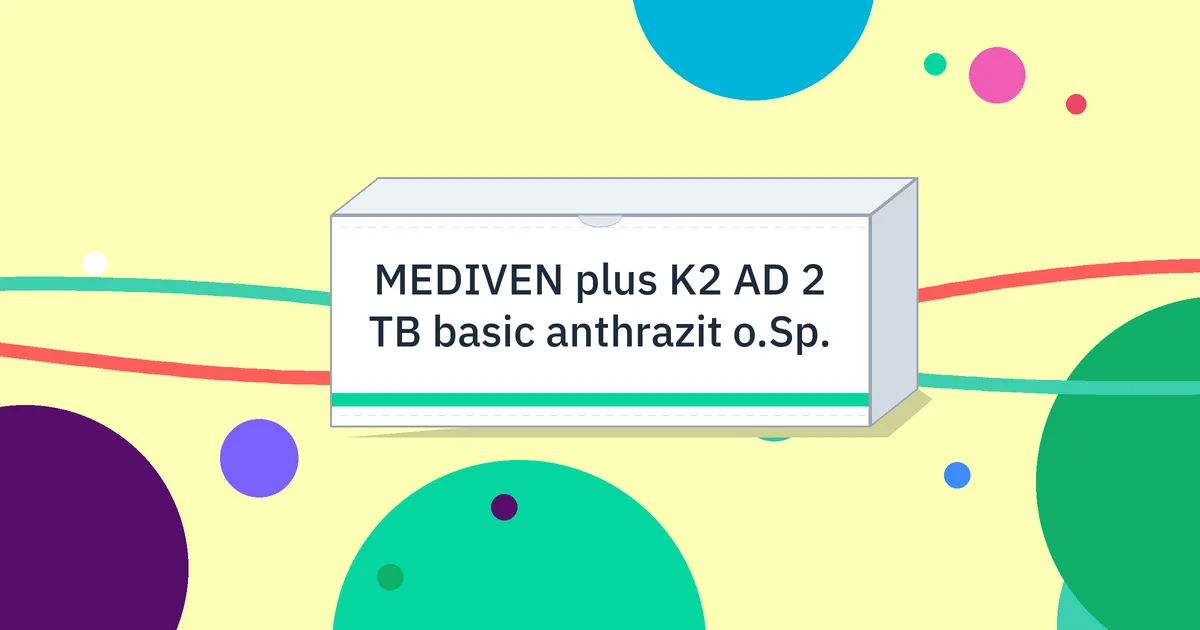 Symbolbild: Packung mit der Aufschrift MEDIVEN plus K2 AD 2 TB basic anthrazit o.Sp. (PZN 15093906) – Verfügbarkeit und Bezug in Apotheken in Frankfurt am Main