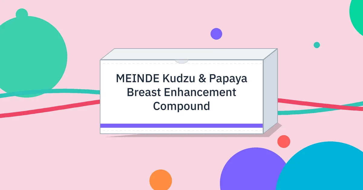 Symbolbild: Packung mit der Aufschrift MEINDE Kudzu & Papaya Breast Enhancement Compound (PZN 20104523) – Verfügbarkeit und Bezug in Apotheken in Frankfurt am Main