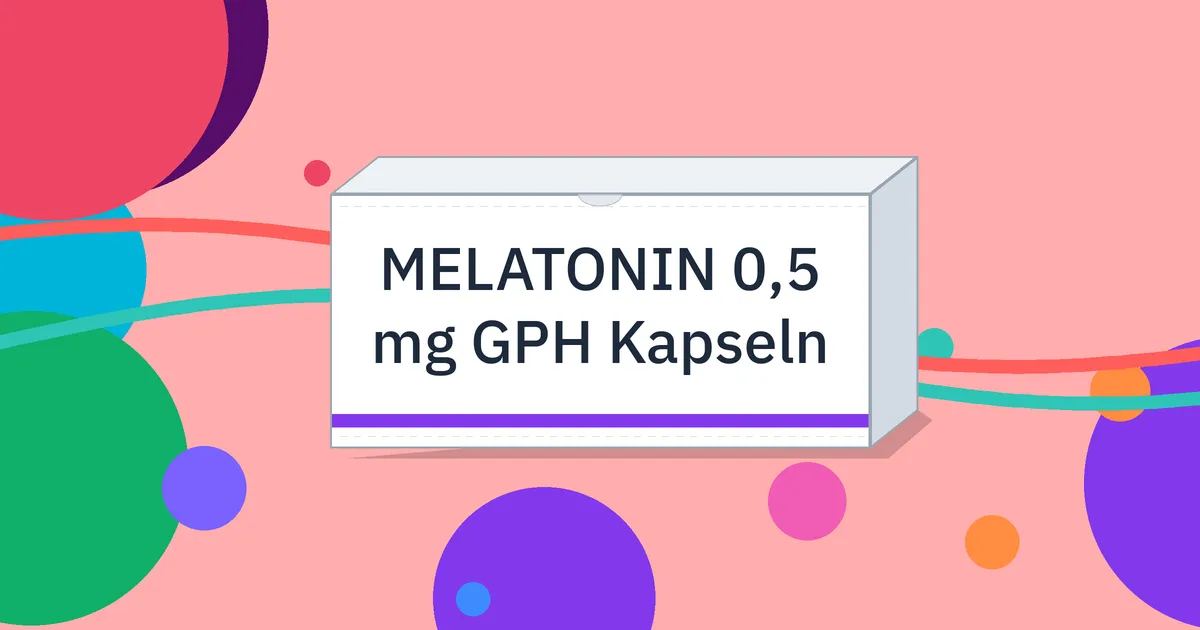 Symbolbild: Packung mit der Aufschrift MELATONIN 0,5 mg GPH Kapseln (PZN 09915586) – Verfügbarkeit und Bezug in Apotheken in Frankfurt am Main