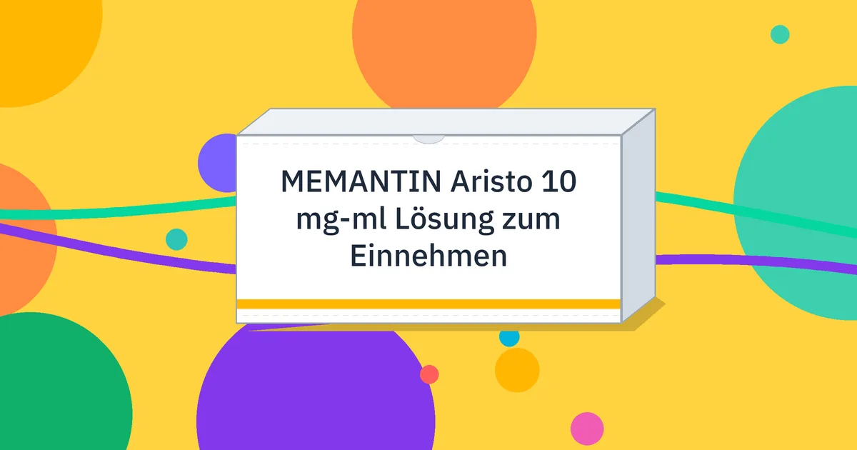 Symbolbild: Packung mit der Aufschrift MEMANTIN Aristo 10 mg-ml Lösung zum Einnehmen (PZN 10273905) – Verfügbarkeit und Bezug in Apotheken in Frankfurt am Main