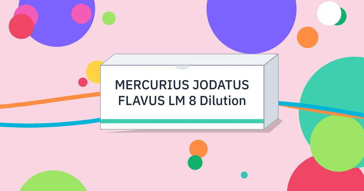 Symbolbild: Packung mit der Aufschrift MERCURIUS JODATUS FLAVUS LM 8 Dilution (PZN 12951769) – Verfügbarkeit und Bezug in Apotheken in Frankfurt am Main