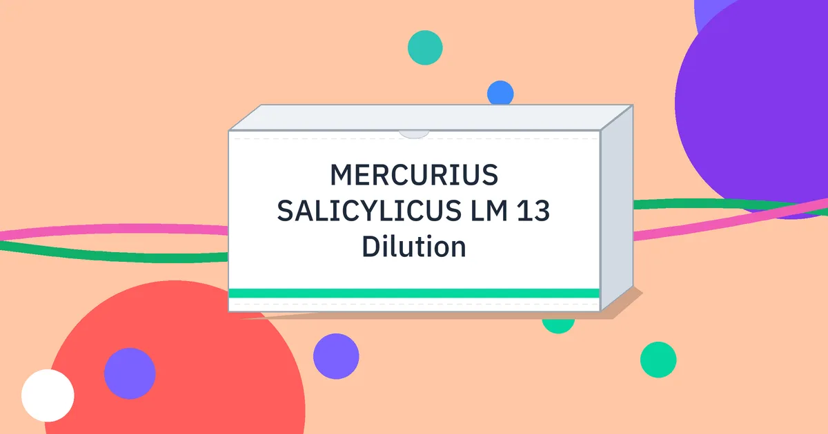 Symbolbild: Packung mit der Aufschrift MERCURIUS SALICYLICUS LM 13 Dilution (PZN 12953627) – Verfügbarkeit und Bezug in Apotheken in Frankfurt am Main