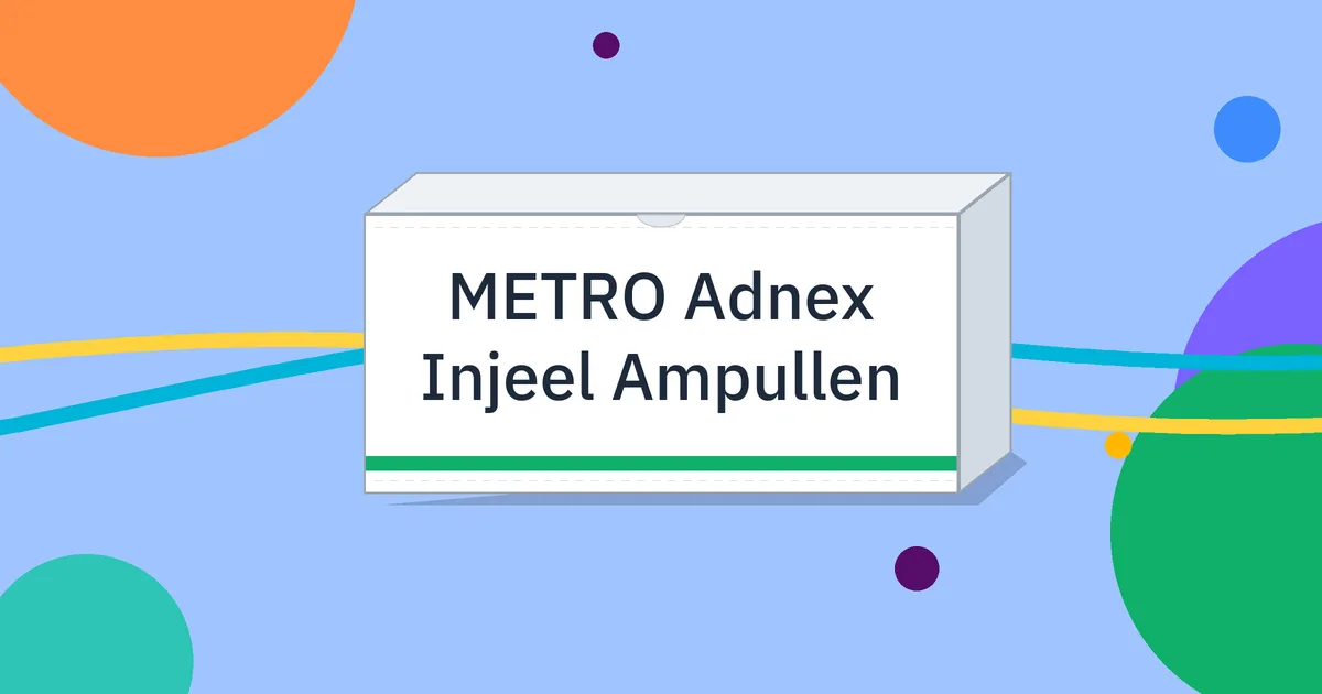 Symbolbild: Packung mit der Aufschrift METRO Adnex Injeel Ampullen (PZN 00675028) – Verfügbarkeit und Bezug in Apotheken in Frankfurt am Main