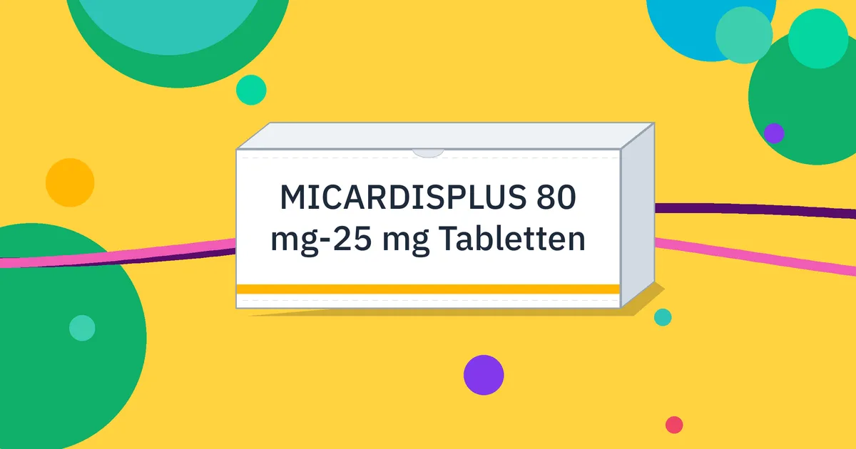 Symbolbild: Packung mit der Aufschrift MICARDISPLUS 80 mg-25 mg Tabletten (PZN 00539779) – Verfügbarkeit und Bezug in Apotheken in Frankfurt am Main