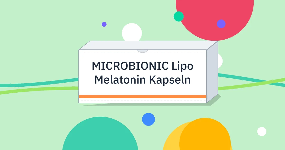Symbolbild: Packung mit der Aufschrift MICROBIONIC Lipo Melatonin Kapseln (PZN 20049095) – Verfügbarkeit und Bezug in Apotheken in Frankfurt am Main