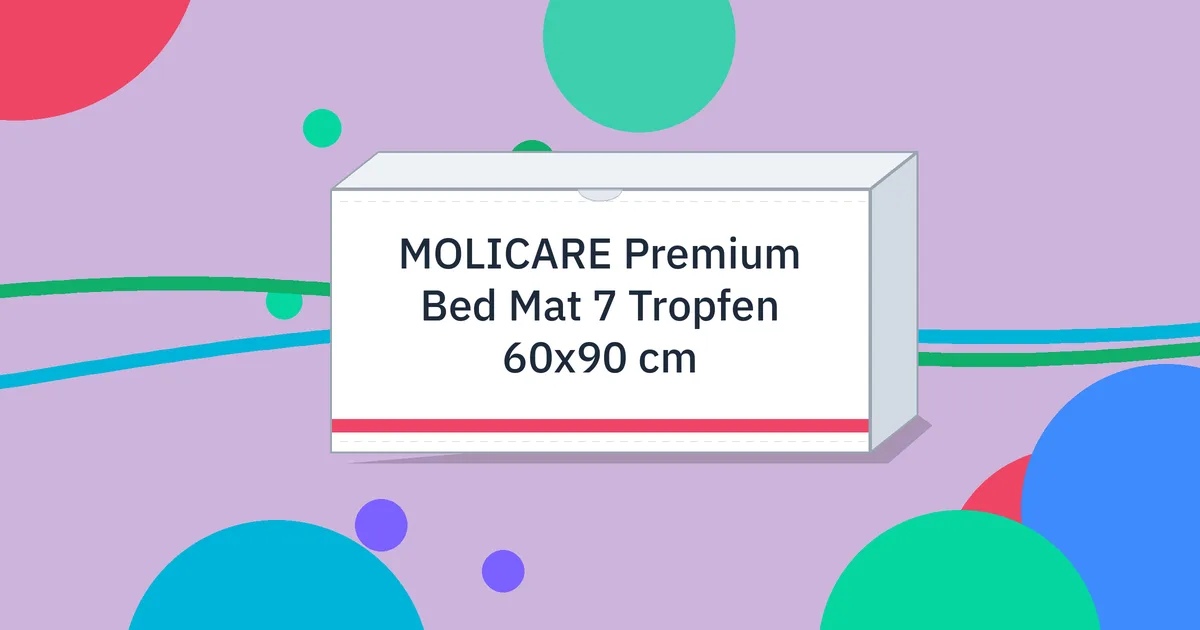 Symbolbild: Packung mit der Aufschrift MOLICARE Premium Bed Mat 7 Tropfen 60x90 cm (PZN 16136842) – Verfügbarkeit und Bezug in Apotheken in Frankfurt am Main
