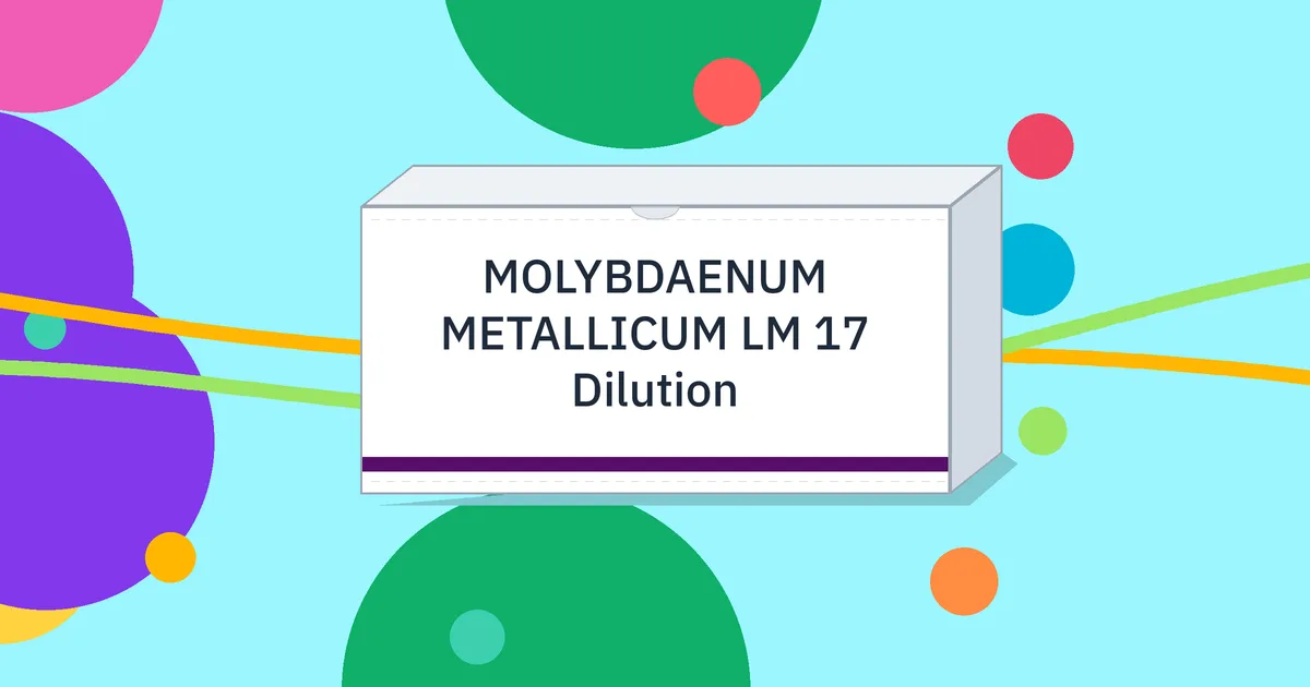 Symbolbild: Packung mit der Aufschrift MOLYBDAENUM METALLICUM LM 17 Dilution (PZN 13609866) – Verfügbarkeit und Bezug in Apotheken in Frankfurt am Main