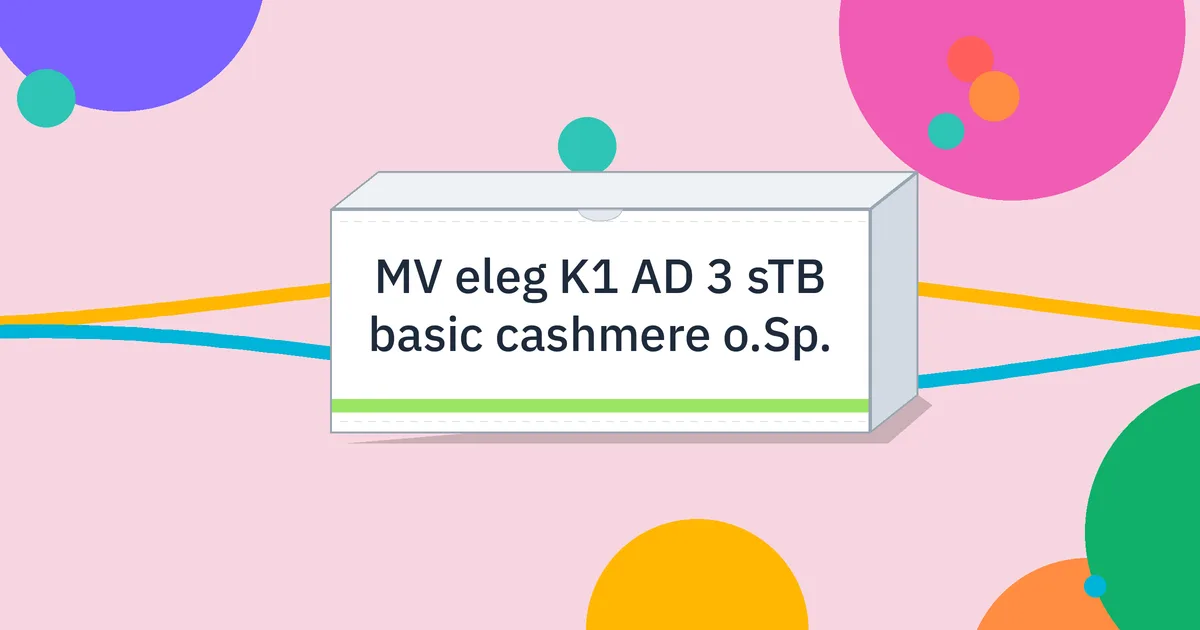 Symbolbild: Packung mit der Aufschrift MV eleg K1 AD 3 sTB basic cashmere o.Sp. (PZN 14651913) – Verfügbarkeit und Bezug in Apotheken in Frankfurt am Main
