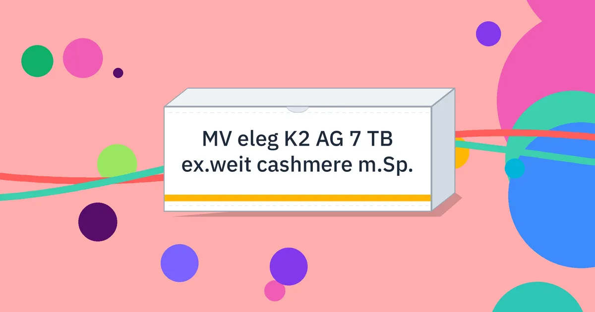 Symbolbild: Packung mit der Aufschrift MV eleg K2 AG 7 TB ex.weit cashmere m.Sp. (PZN 14679610) – Verfügbarkeit und Bezug in Apotheken in Frankfurt am Main