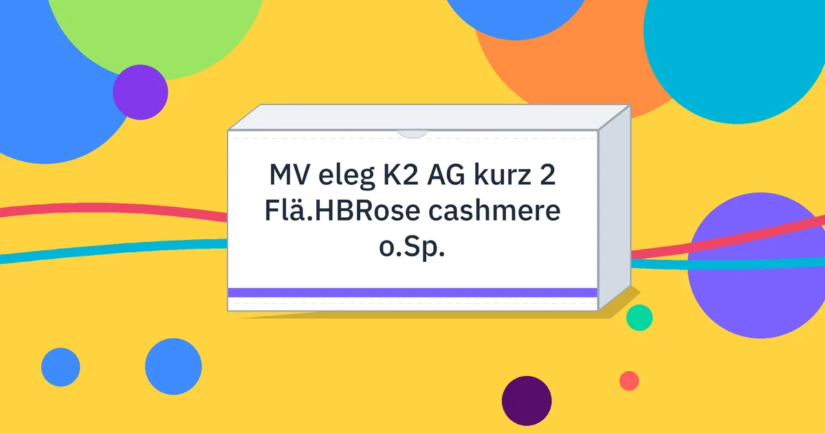 Symbolbild: Packung mit der Aufschrift MV eleg K2 AG kurz 2 Flä.HBRose cashmere o.Sp. (PZN 15703612) – Verfügbarkeit und Bezug in Apotheken in Frankfurt am Main