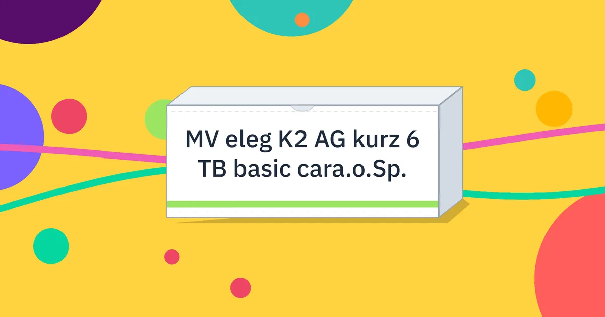 Symbolbild: Packung mit der Aufschrift MV eleg K2 AG kurz 6 TB basic cara.o.Sp. (PZN 00195096) – Verfügbarkeit und Bezug in Apotheken in Frankfurt am Main