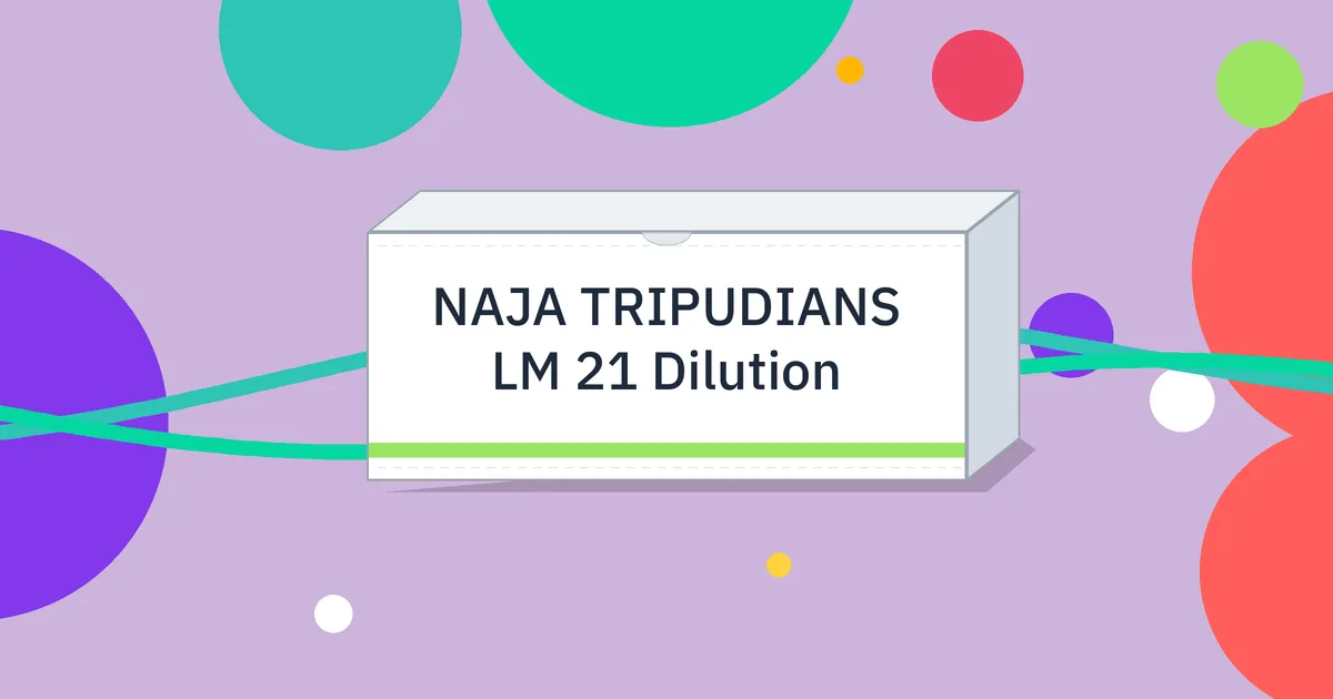 Symbolbild: Packung mit der Aufschrift NAJA TRIPUDIANS LM 21 Dilution (PZN 12958116) – Verfügbarkeit und Bezug in Apotheken in Frankfurt am Main