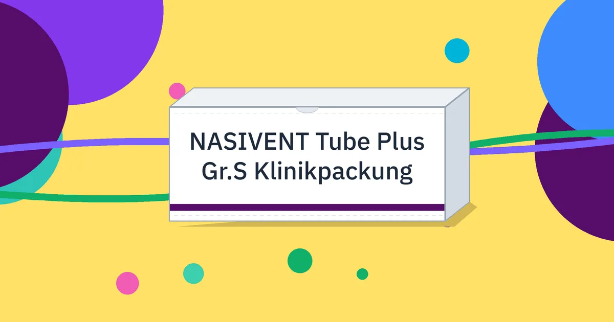 Symbolbild: Packung mit der Aufschrift NASIVENT Tube Plus Gr.S Klinikpackung (PZN 17536041) – Verfügbarkeit und Bezug in Apotheken in Frankfurt am Main