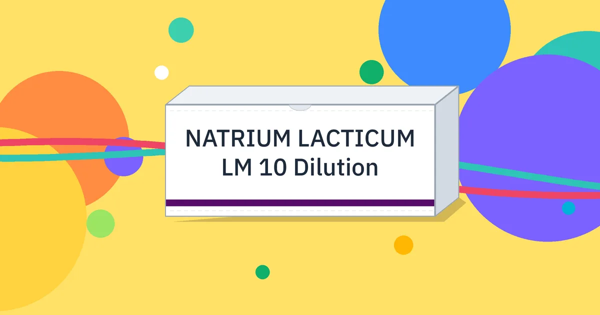 Symbolbild: Packung mit der Aufschrift NATRIUM LACTICUM LM 10 Dilution (PZN 12964795) – Verfügbarkeit und Bezug in Apotheken in Frankfurt am Main