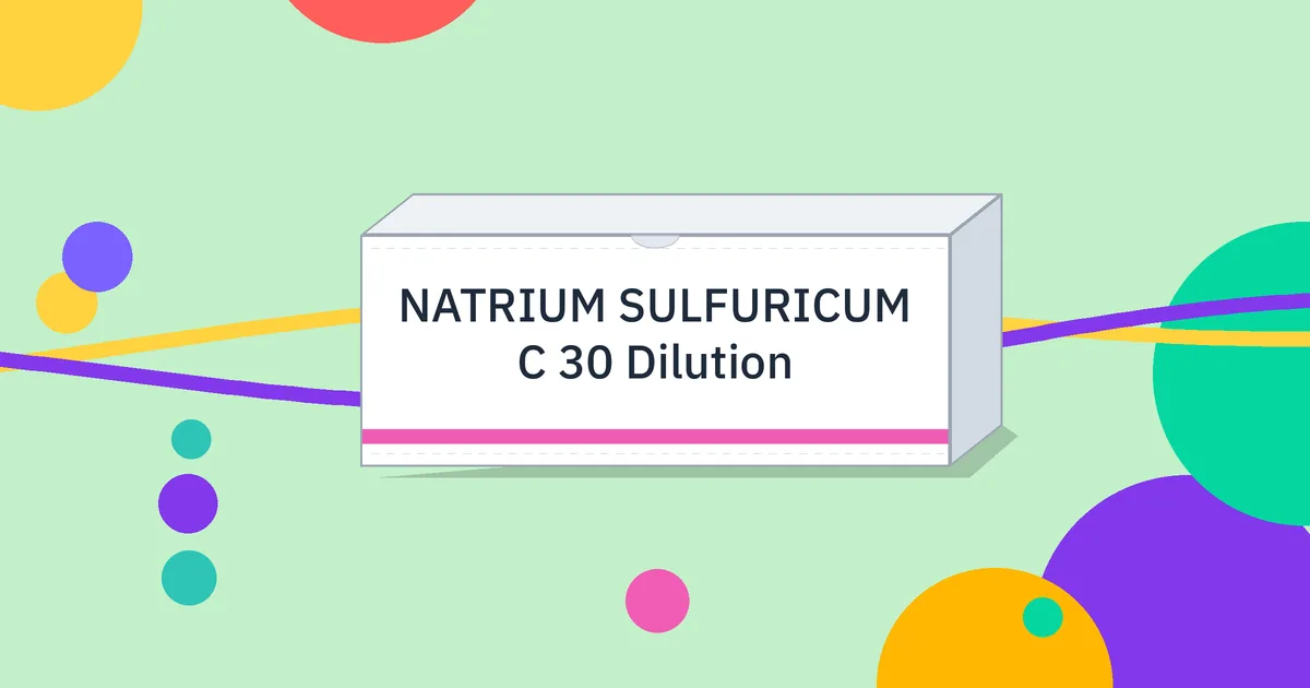 Symbolbild: Packung mit der Aufschrift NATRIUM SULFURICUM C 30 Dilution (PZN 07175470) – Verfügbarkeit und Bezug in Apotheken in Frankfurt am Main