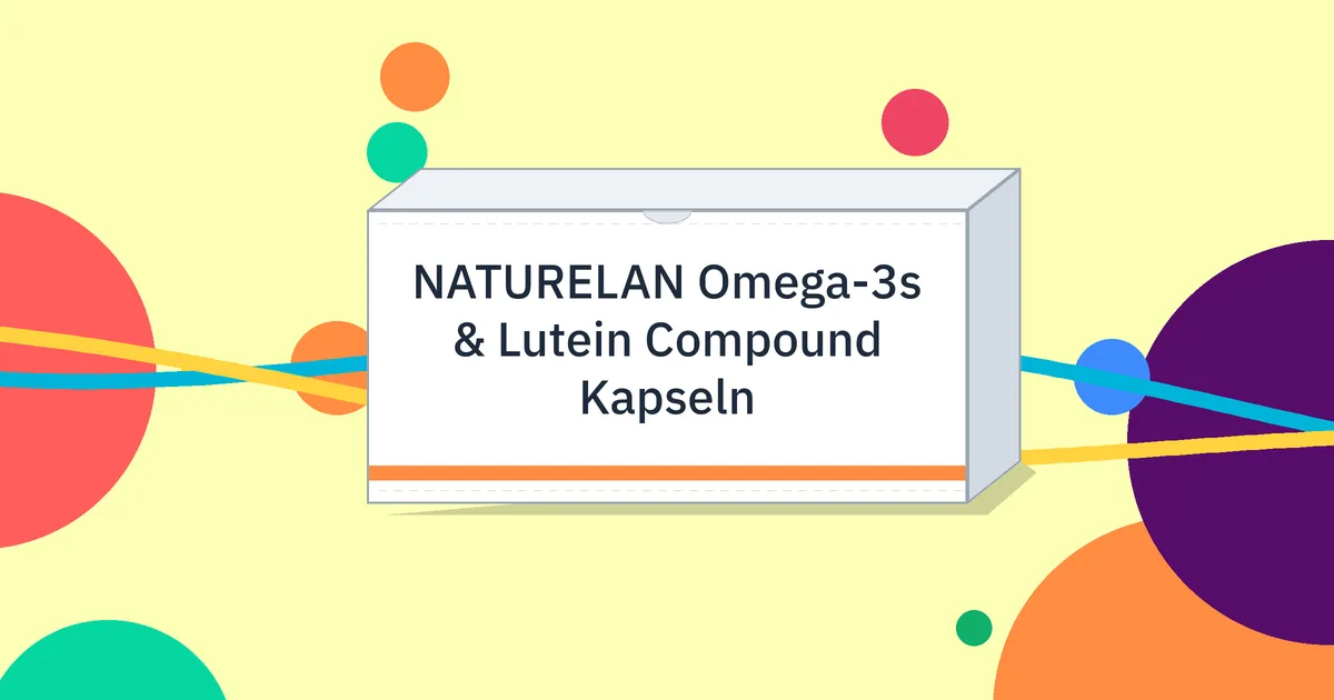 Symbolbild: Packung mit der Aufschrift NATURELAN Omega-3s & Lutein Compound Kapseln (PZN 18854122) – Verfügbarkeit und Bezug in Apotheken in Frankfurt am Main