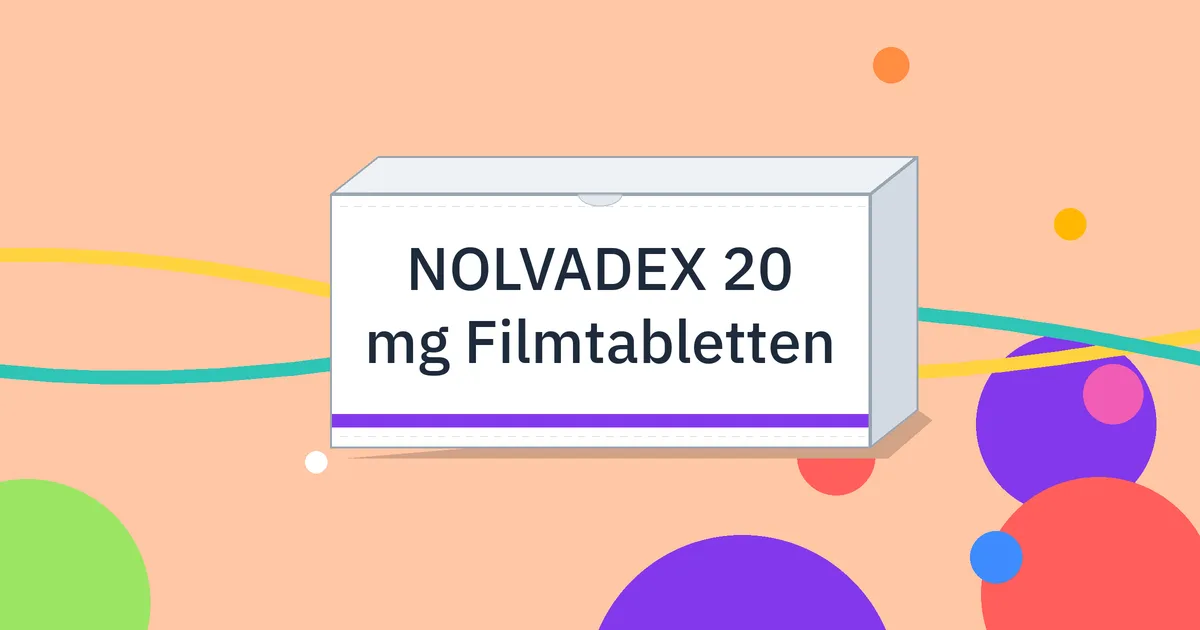Symbolbild: Packung mit der Aufschrift NOLVADEX 20 mg Filmtabletten (PZN 02793861) – Verfügbarkeit und Bezug in Apotheken in Frankfurt am Main