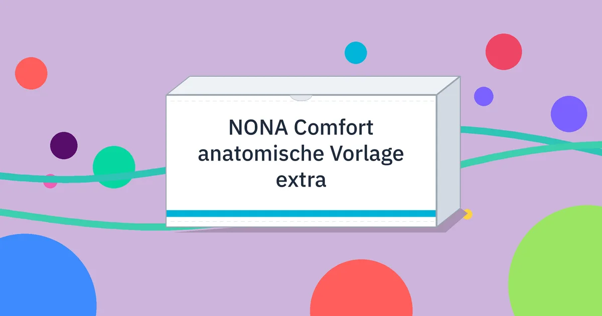Symbolbild: Packung mit der Aufschrift NONA Comfort anatomische Vorlage extra (PZN 12538360) – Verfügbarkeit und Bezug in Apotheken in Frankfurt am Main