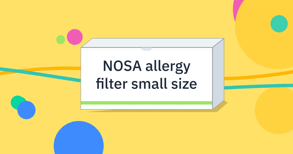Symbolbild: Packung mit der Aufschrift NOSA allergy filter small size (PZN 18373836) – Verfügbarkeit und Bezug in Apotheken in Frankfurt am Main