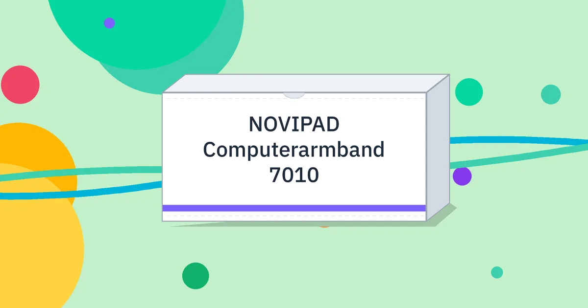 Symbolbild: Packung mit der Aufschrift NOVIPAD Computerarmband 7010 (PZN 05497241) – Verfügbarkeit und Bezug in Apotheken in Frankfurt am Main