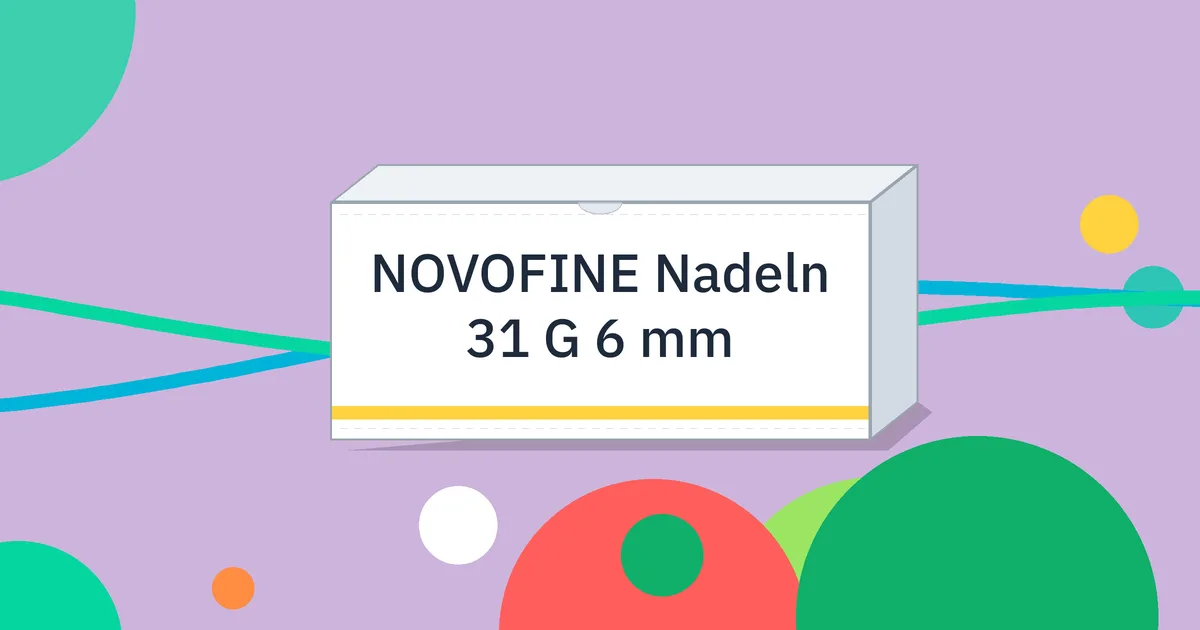 Symbolbild: Packung mit der Aufschrift NOVOFINE Nadeln 31 G 6 mm (PZN 08769289) – Verfügbarkeit und Bezug in Apotheken in Frankfurt am Main