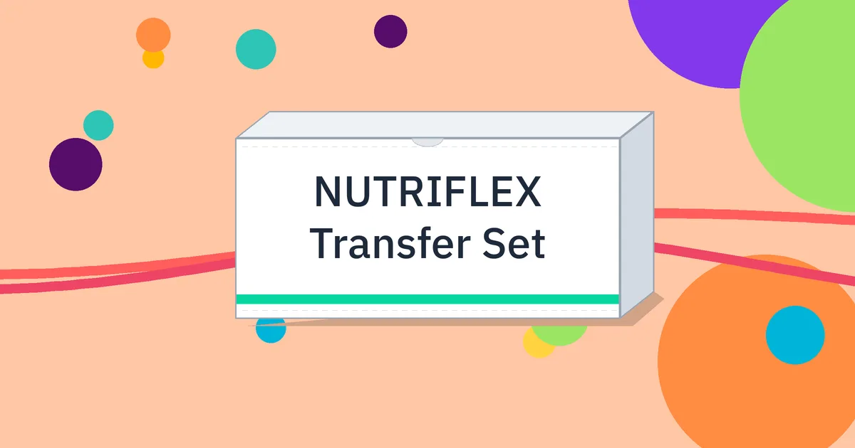 Symbolbild: Packung mit der Aufschrift NUTRIFLEX Transfer Set (PZN 06897729) – Verfügbarkeit und Bezug in Apotheken in Frankfurt am Main