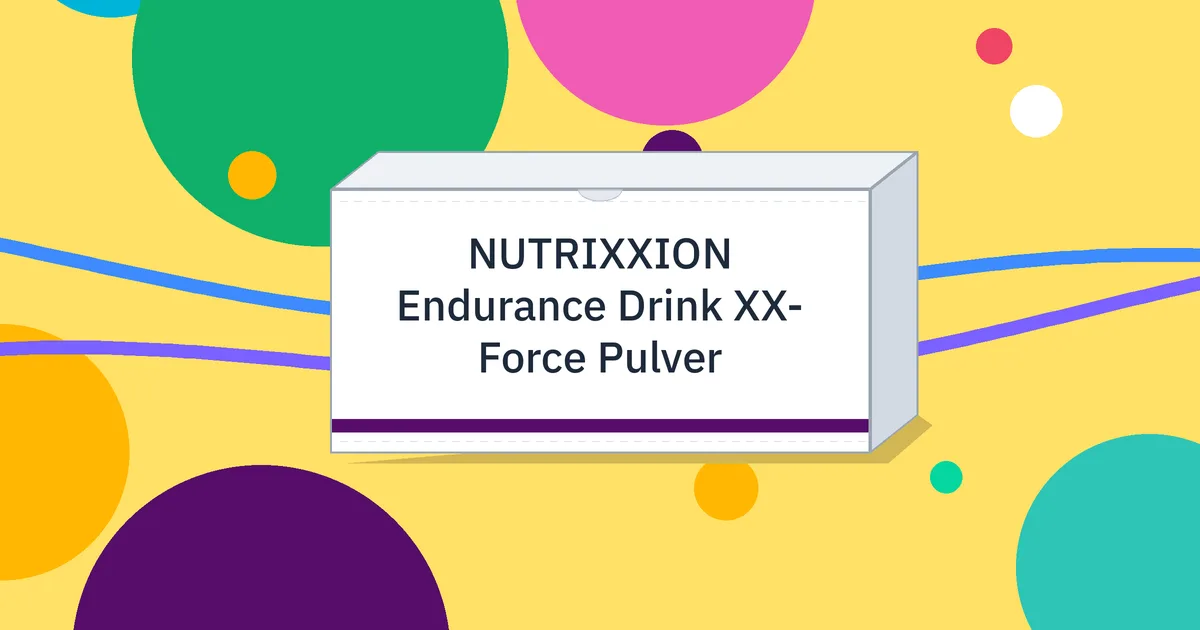 Symbolbild: Packung mit der Aufschrift NUTRIXXION Endurance Drink XX-Force Pulver (PZN 14213107) – Verfügbarkeit und Bezug in Apotheken in Frankfurt am Main