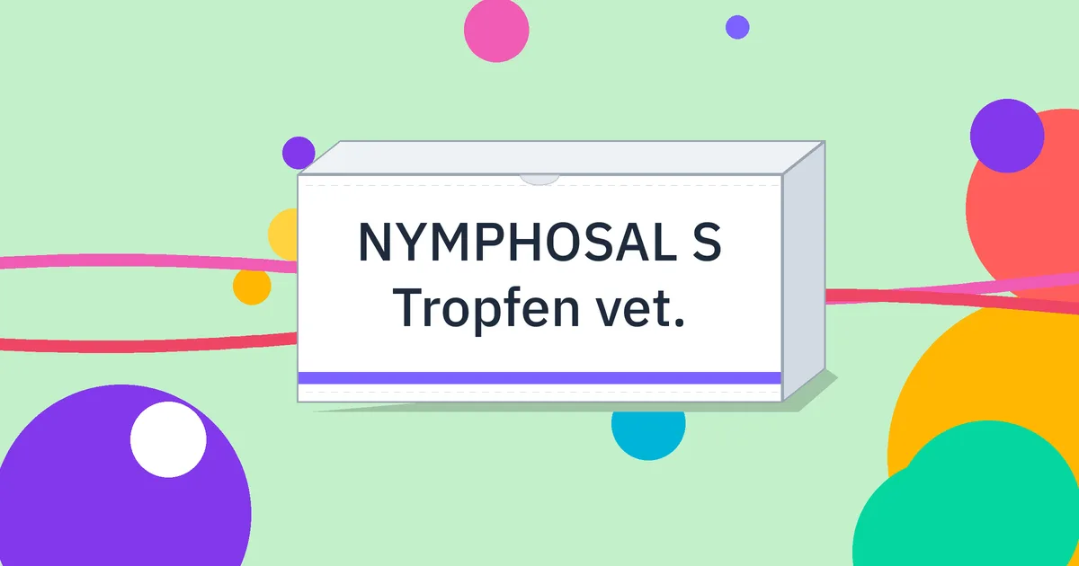 Symbolbild: Packung mit der Aufschrift NYMPHOSAL S Tropfen vet. (PZN 02369637) – Verfügbarkeit und Bezug in Apotheken in Frankfurt am Main