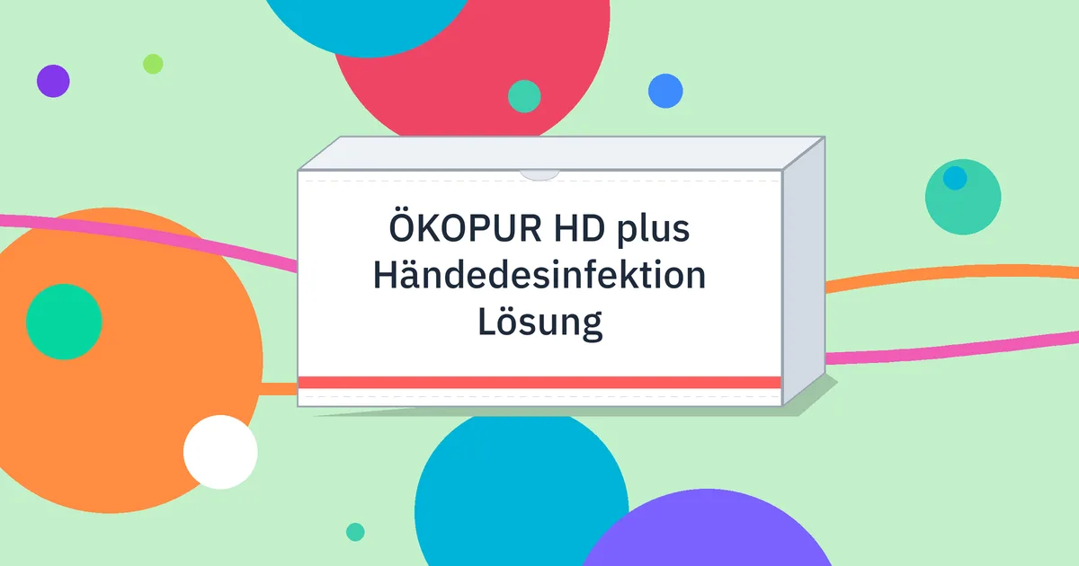Symbolbild: Packung mit der Aufschrift ÖKOPUR HD plus Händedesinfektion Lösung (PZN 16936844) – Verfügbarkeit und Bezug in Apotheken in Frankfurt am Main