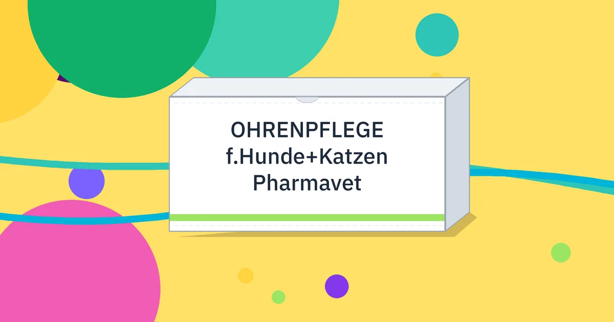 Symbolbild: Packung mit der Aufschrift OHRENPFLEGE f.Hunde+Katzen Pharmavet (PZN 12361022) – Verfügbarkeit und Bezug in Apotheken in Frankfurt am Main