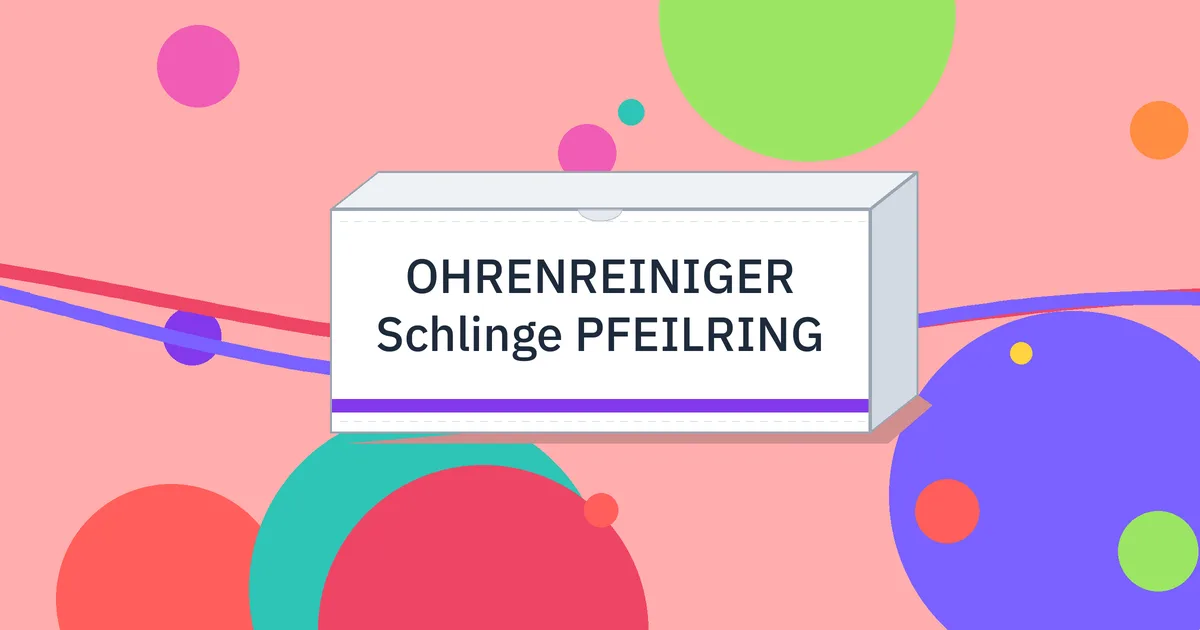Symbolbild: Packung mit der Aufschrift OHRENREINIGER Schlinge PFEILRING (PZN 10191998) – Verfügbarkeit und Bezug in Apotheken in Frankfurt am Main