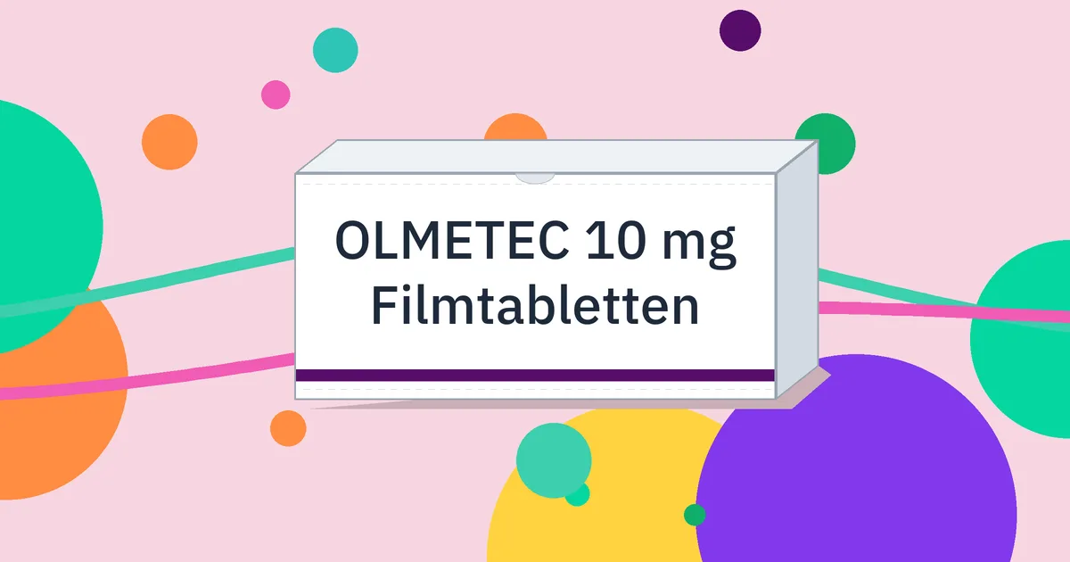 Symbolbild: Packung mit der Aufschrift OLMETEC 10 mg Filmtabletten (PZN 02154859) – Verfügbarkeit und Bezug in Apotheken in Frankfurt am Main
