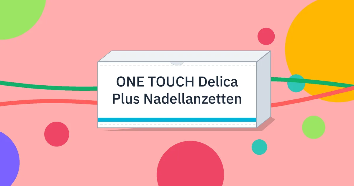 Symbolbild: Packung mit der Aufschrift ONE TOUCH Delica Plus Nadellanzetten (PZN 20273266) – Verfügbarkeit und Bezug in Apotheken in Frankfurt am Main