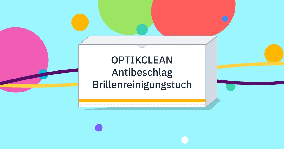 Symbolbild: Packung mit der Aufschrift OPTIKCLEAN Antibeschlag Brillenreinigungstuch (PZN 18165256) – Verfügbarkeit und Bezug in Apotheken in Frankfurt am Main