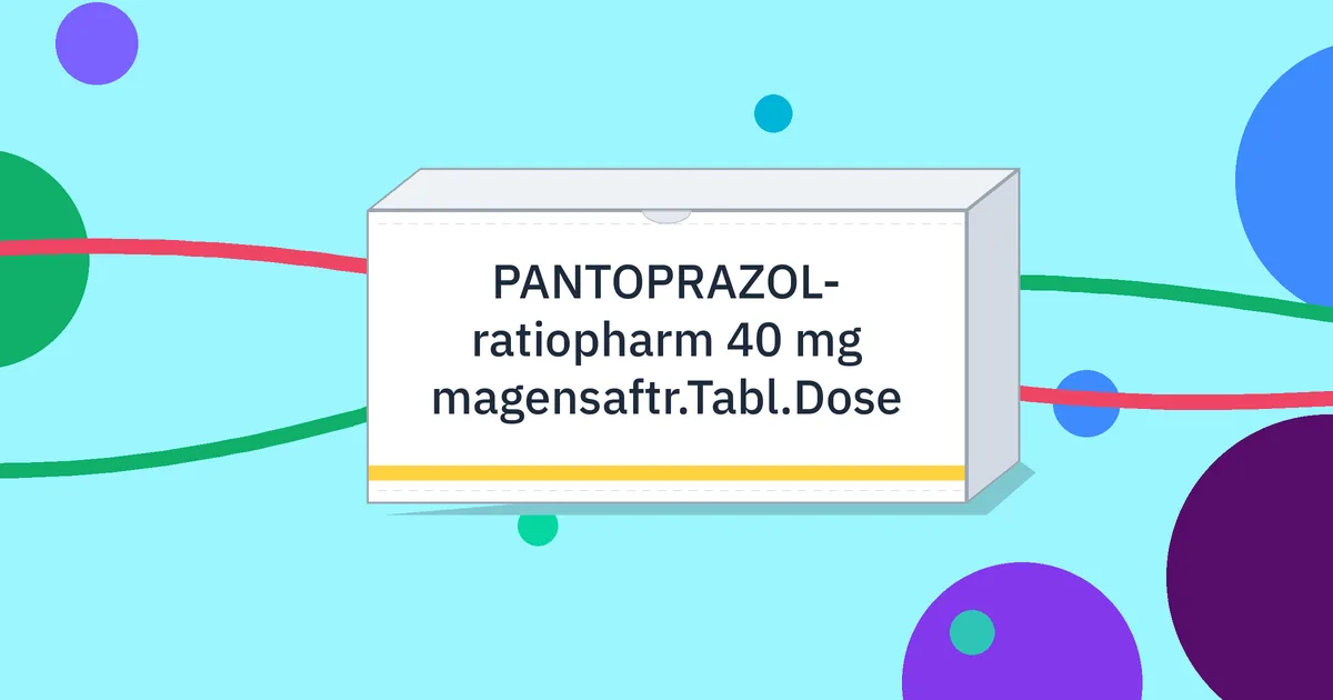 Symbolbild: Packung mit der Aufschrift PANTOPRAZOL-ratiopharm 40 mg magensaftr.Tabl.Dose (PZN 19535844) – Verfügbarkeit und Bezug in Apotheken in Frankfurt am Main