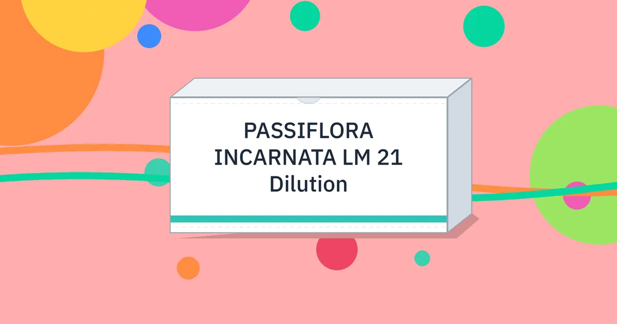 Symbolbild: Packung mit der Aufschrift PASSIFLORA INCARNATA LM 21 Dilution (PZN 12976893) – Verfügbarkeit und Bezug in Apotheken in Frankfurt am Main