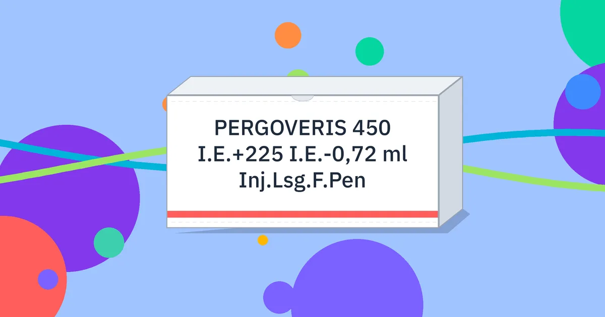 Symbolbild: Packung mit der Aufschrift PERGOVERIS 450 I.E.+225 I.E.-0,72 ml Inj.Lsg.F.Pen (PZN 14371154) – Verfügbarkeit und Bezug in Apotheken in Frankfurt am Main
