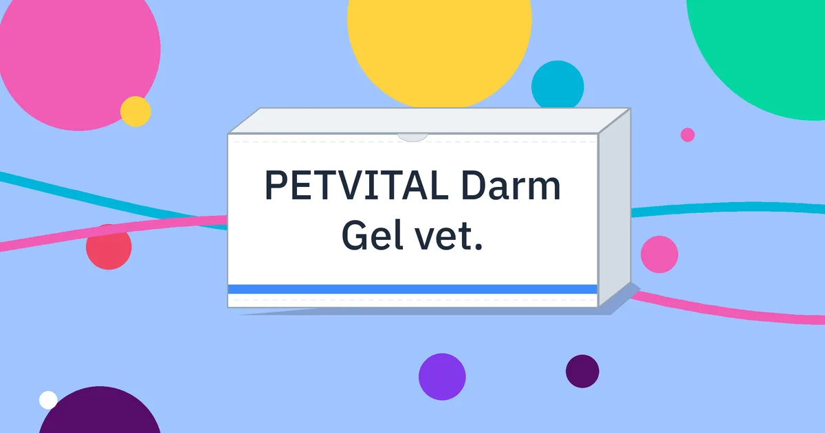 Symbolbild: Packung mit der Aufschrift PETVITAL Darm Gel vet. (PZN 00624597) – Verfügbarkeit und Bezug in Apotheken in Frankfurt am Main