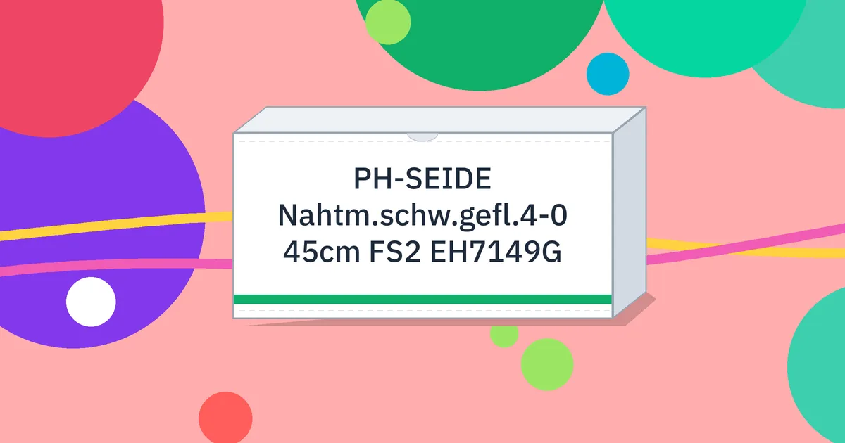 Symbolbild: Packung mit der Aufschrift PH-SEIDE Nahtm.schw.gefl.4-0 45cm FS2 EH7149G (PZN 16253938) – Verfügbarkeit und Bezug in Apotheken in Frankfurt am Main